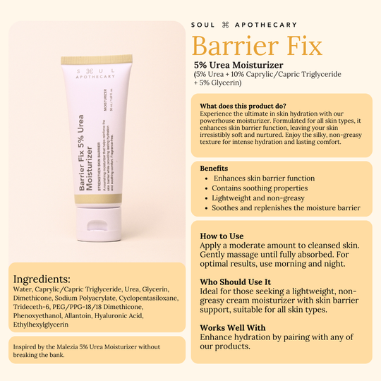 Barrier Fix 5% Urea Moisturizer – Soul Apothecary